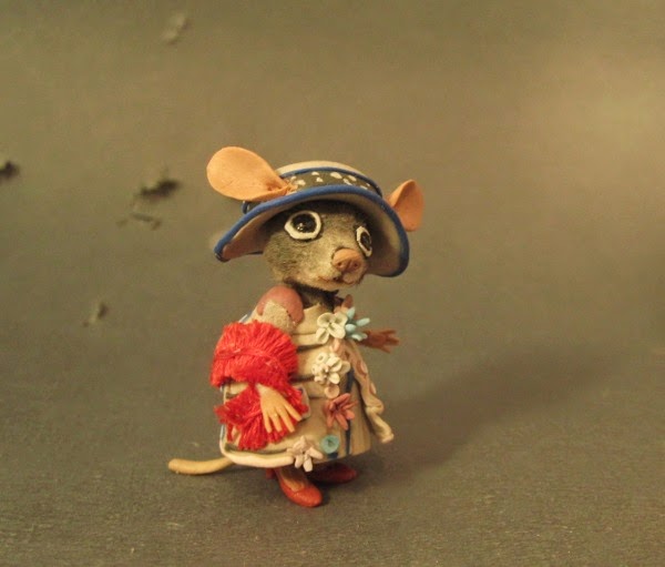 Aleah Klay Studio: Miniature Mouse sculpture one of a kind sculpture SOLD
