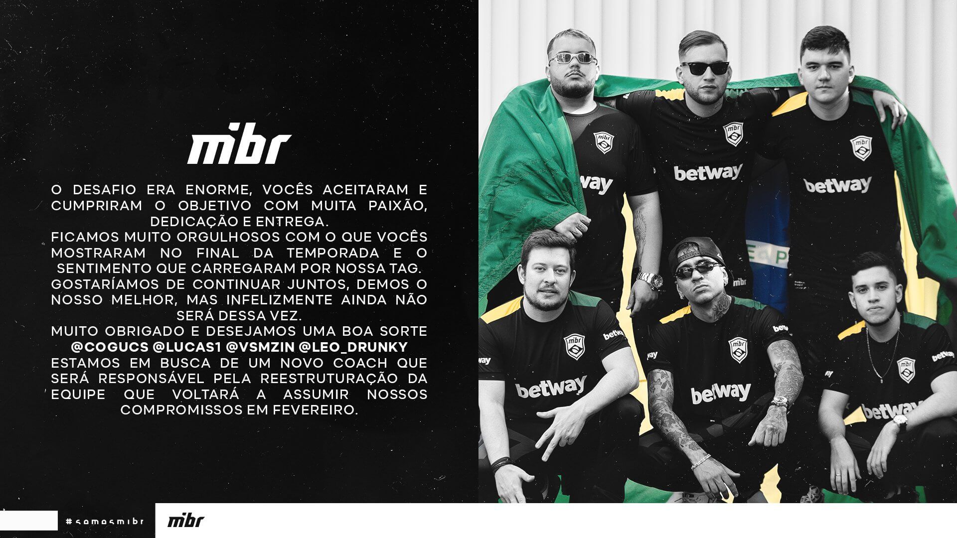 「MIBR」よりLUCAS1、cogu、vsm、leo_drkが脱退、二度目となる部門の再構築へ、 - CSGO4JP