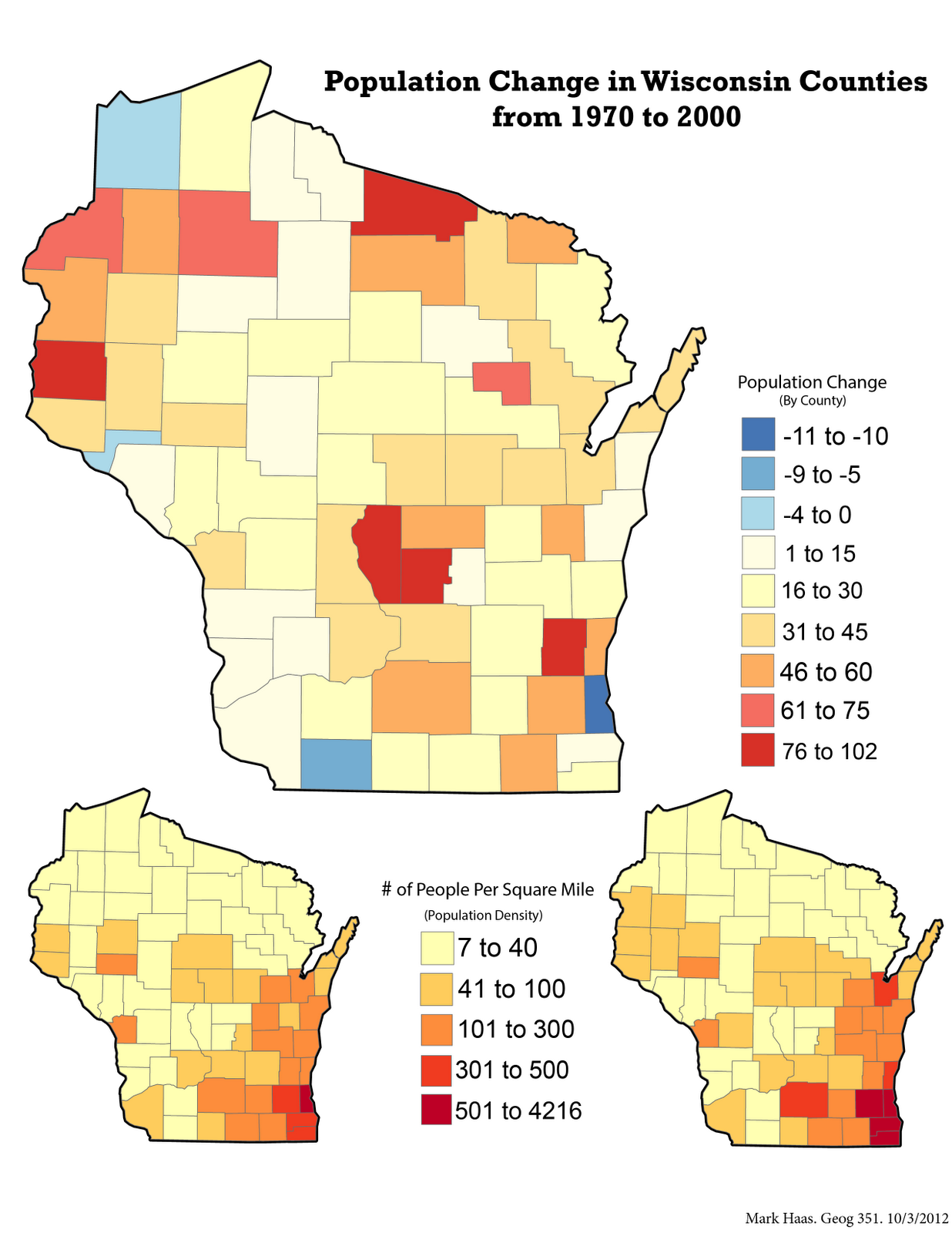 Mark Haas Cartography: Wisconsin Population Change