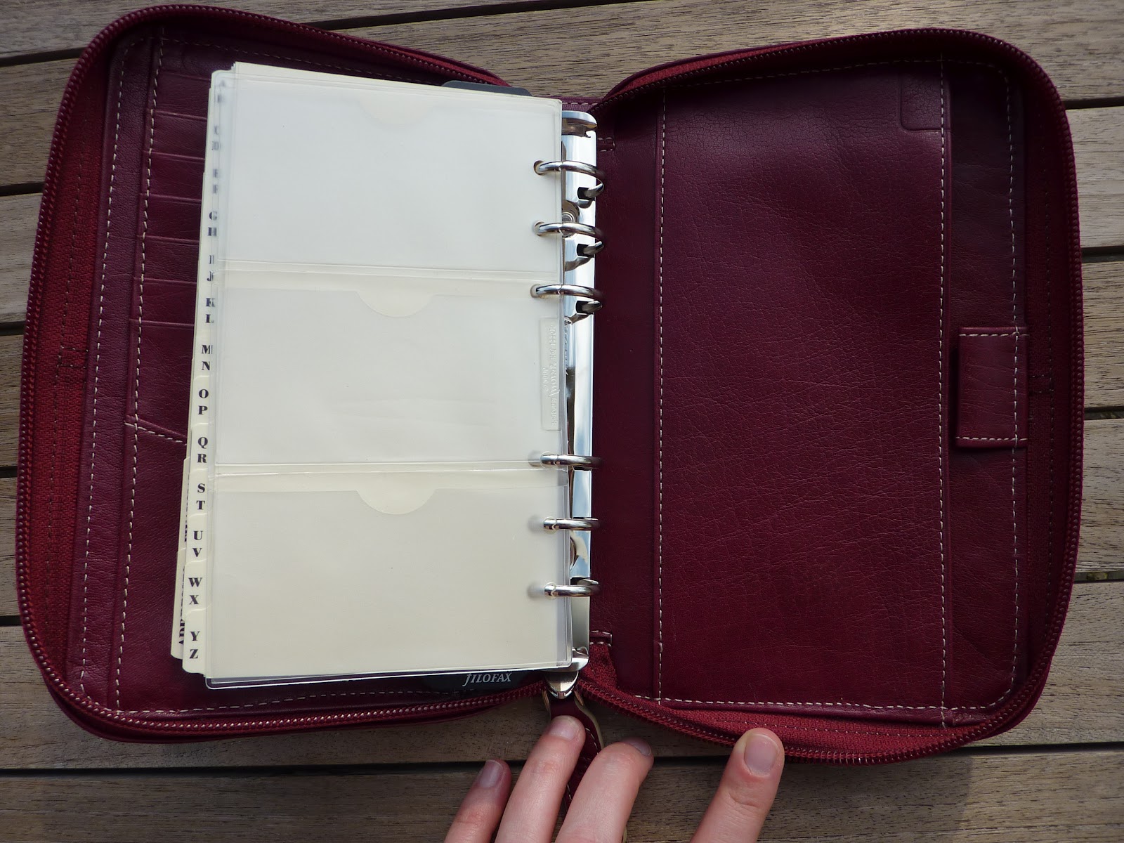 Plannerisms: Holborn Zip personal size Filofax in Wine