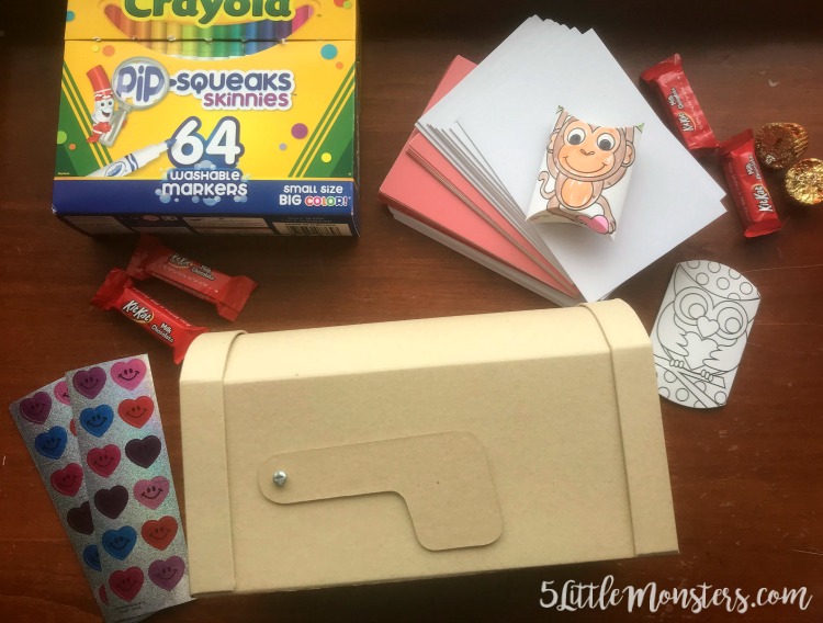 5 Little Monsters: Valentine Mailboxes and Note Writing Station