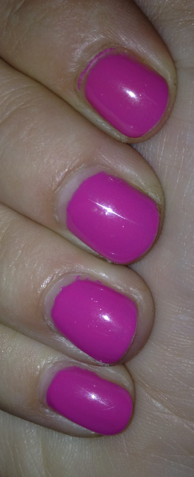 Shellac Manicure: Hot Pop Pink - Beauty Geek