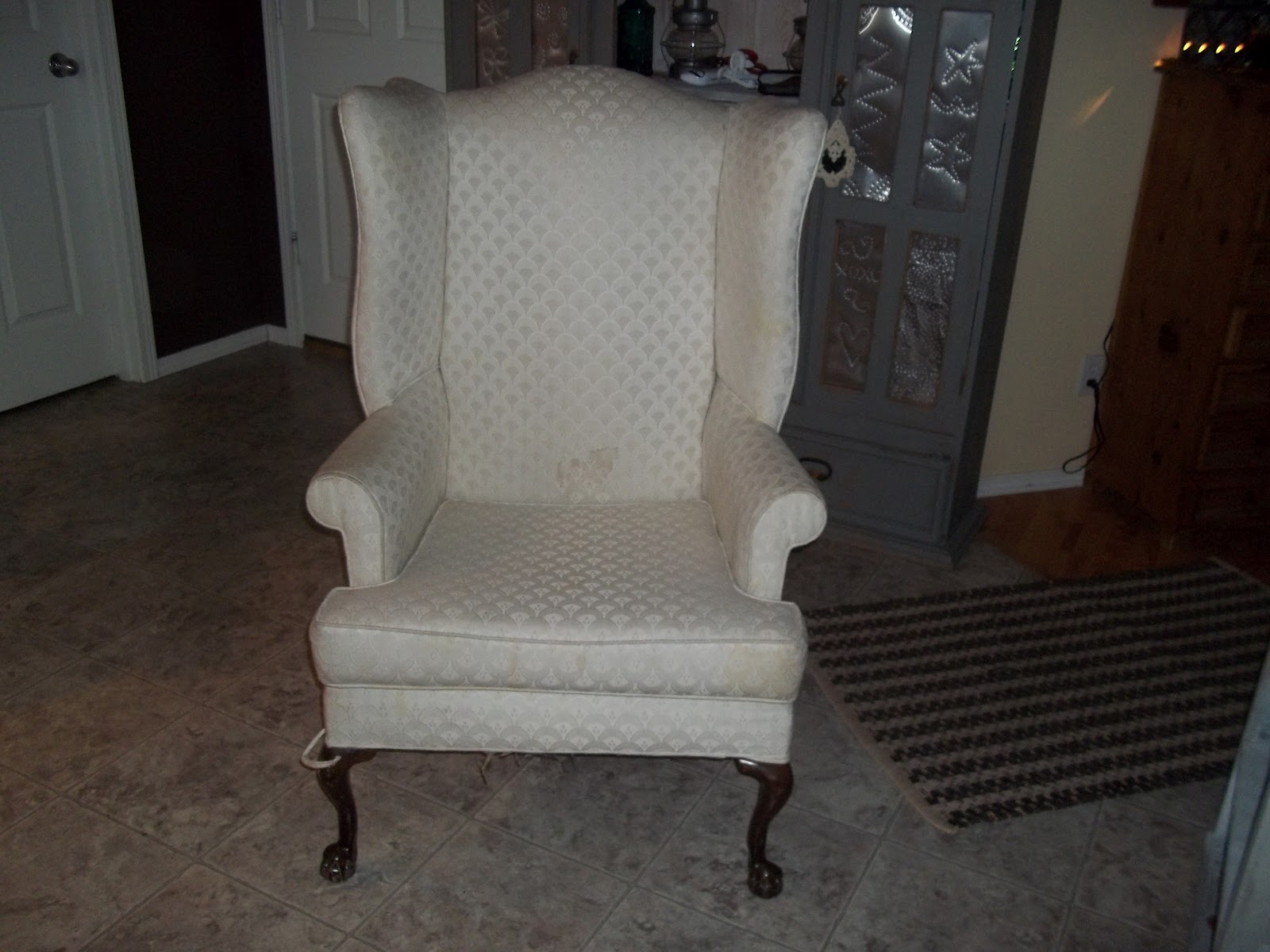 Pages from Home: Reupholstered Wing Back Chair