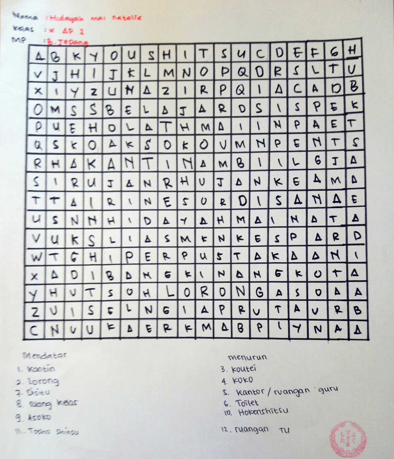 Yuk Mojok!: Contoh Soal Word Square