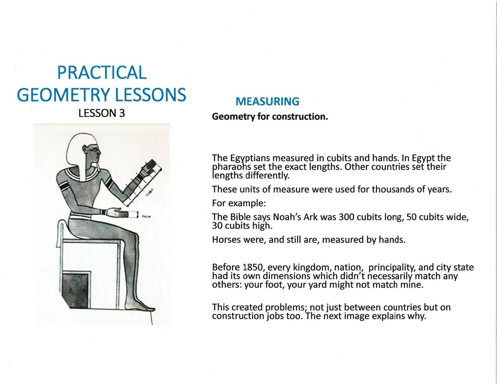 Jane Griswold Radocchia: PRACTICAL GEOMETRY - Lesson 3
