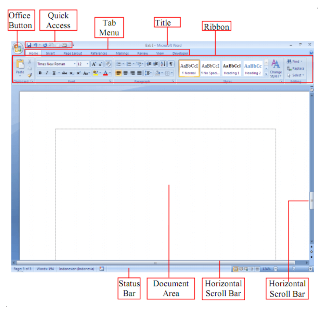 Mengenal Tampilan Office Ms. Word - OPERATOR MADRASAH