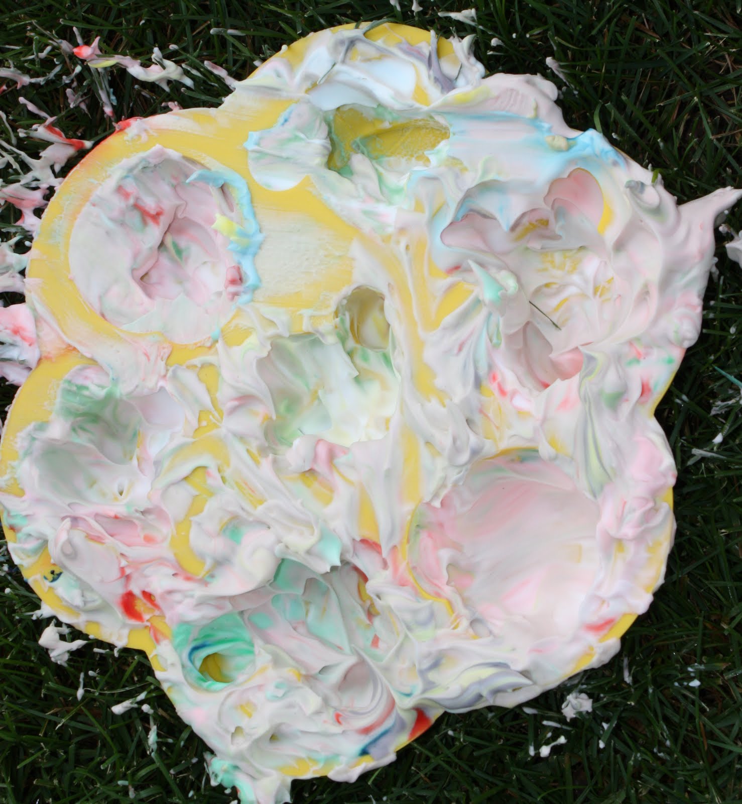 A Legacy of Love: Colored Shaving Cream Scencery Fun