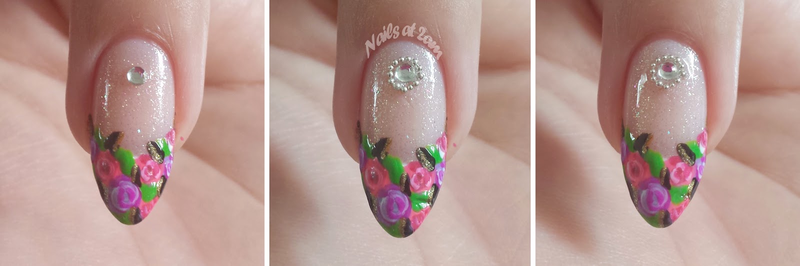 Nails At 2am: Floral French Tip + Tutorial