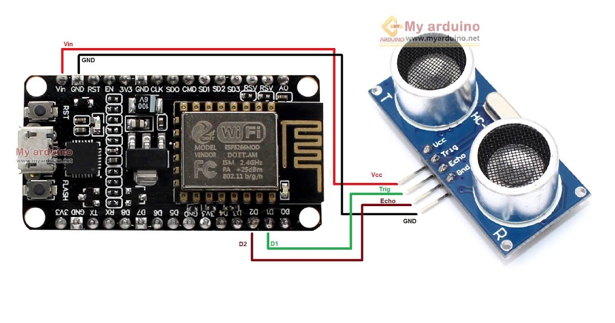 สอนใช้งาน NodeMCU ESP8266 วัดระยะทางด้วย เซ็นเซอร์วัดระยะทาง Ultrasonic ...