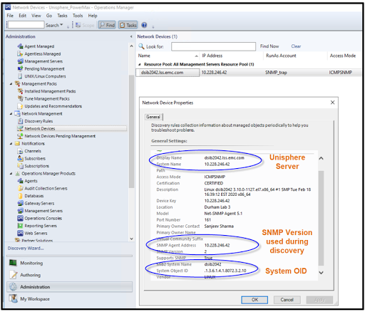 Microsoft SCOM monitoring for PowerMax using Unisphere SNMP traps