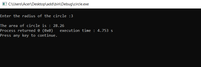 C Program to calculate Area and Circumference of Circle || বৃত্তের ...