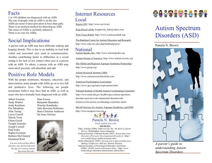 An Alien In Our World: Autism Spectrum Disorders Brochure