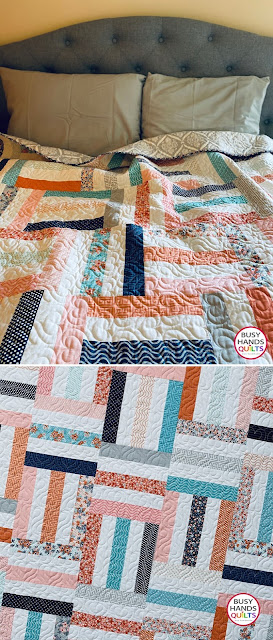 Busy Hands Quilts: Skyline Divide Throw Quilt - the Flower Sugar One