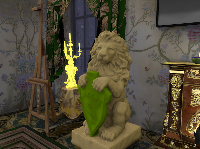 Anna Quinn Stories: Welcome Lion Statue For SIMS 4