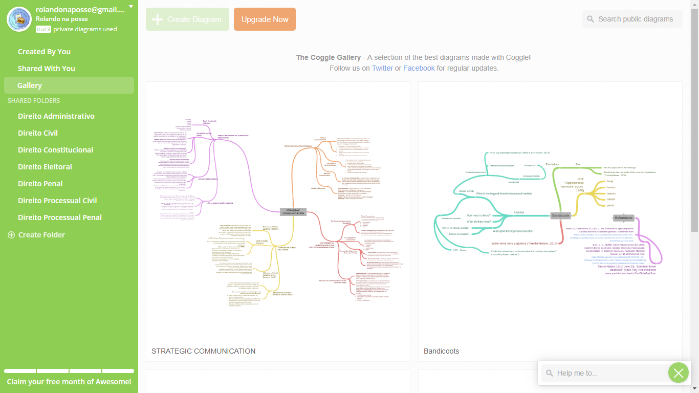 Como fazer mapas mentais usando o Coggle.it