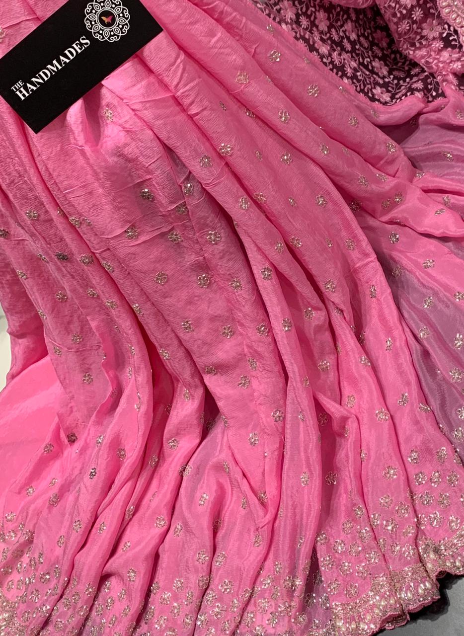 Chickenkari work sarees