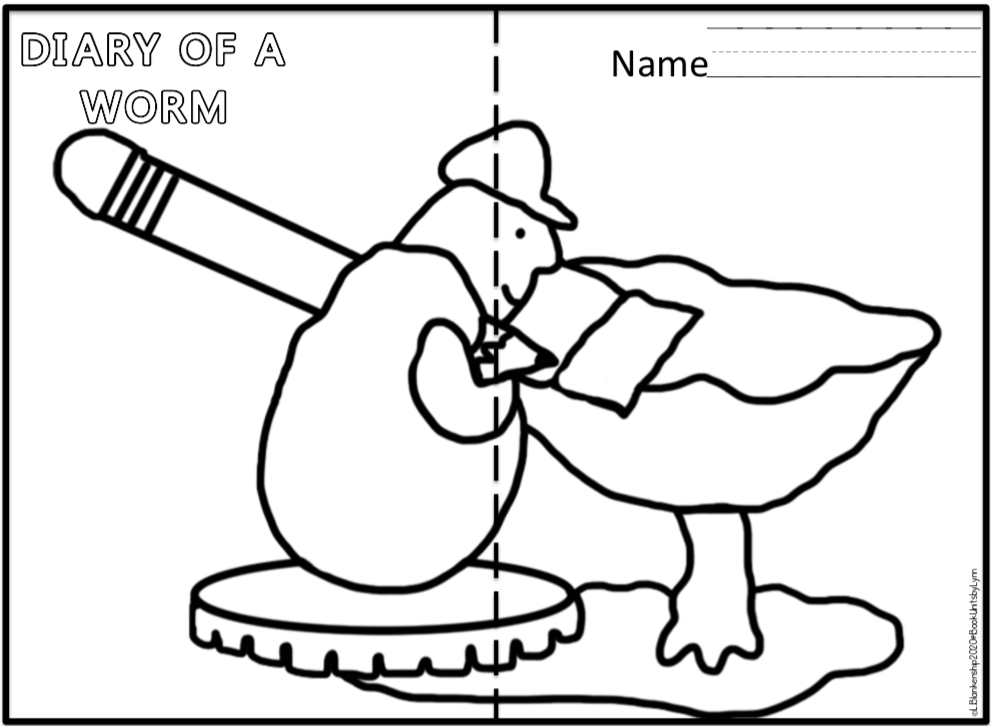 DIARY OF A WORM BOOK CRAFT ~ Book Units by Lynn