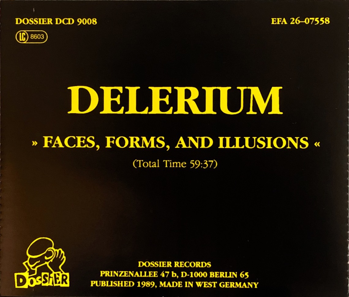 Classic Rock Covers Database: Delerium - Faces, Forms & Illusions (1989)