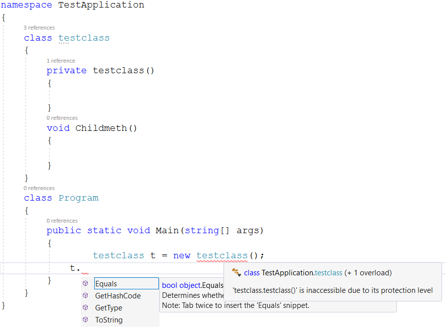 Deep Understanding of Private Constructor | C#.NET,SQL Server and ...
