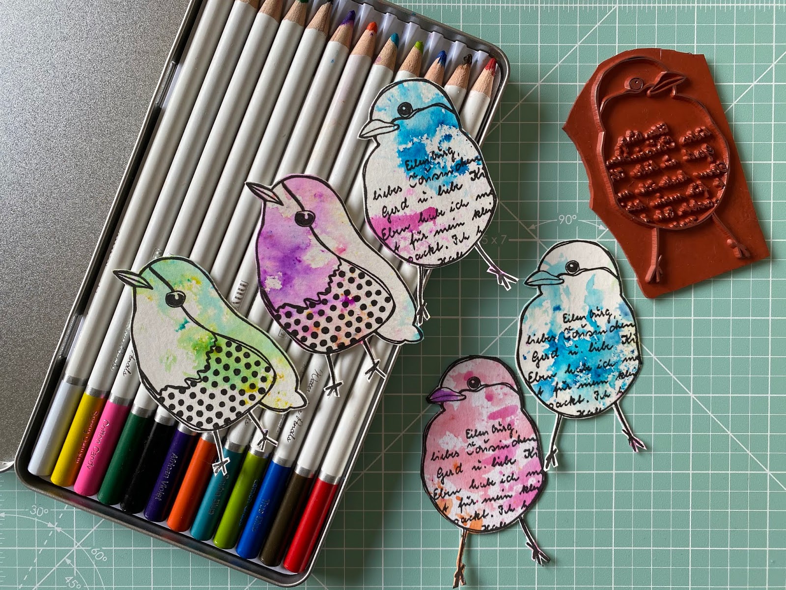 Atc´s Textured Birds by Verónica