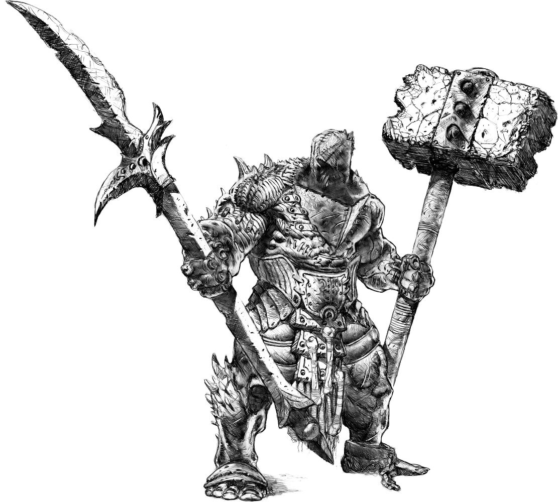 MONSTER 0: MIeirce Miniatures: Brute-Beast Grom