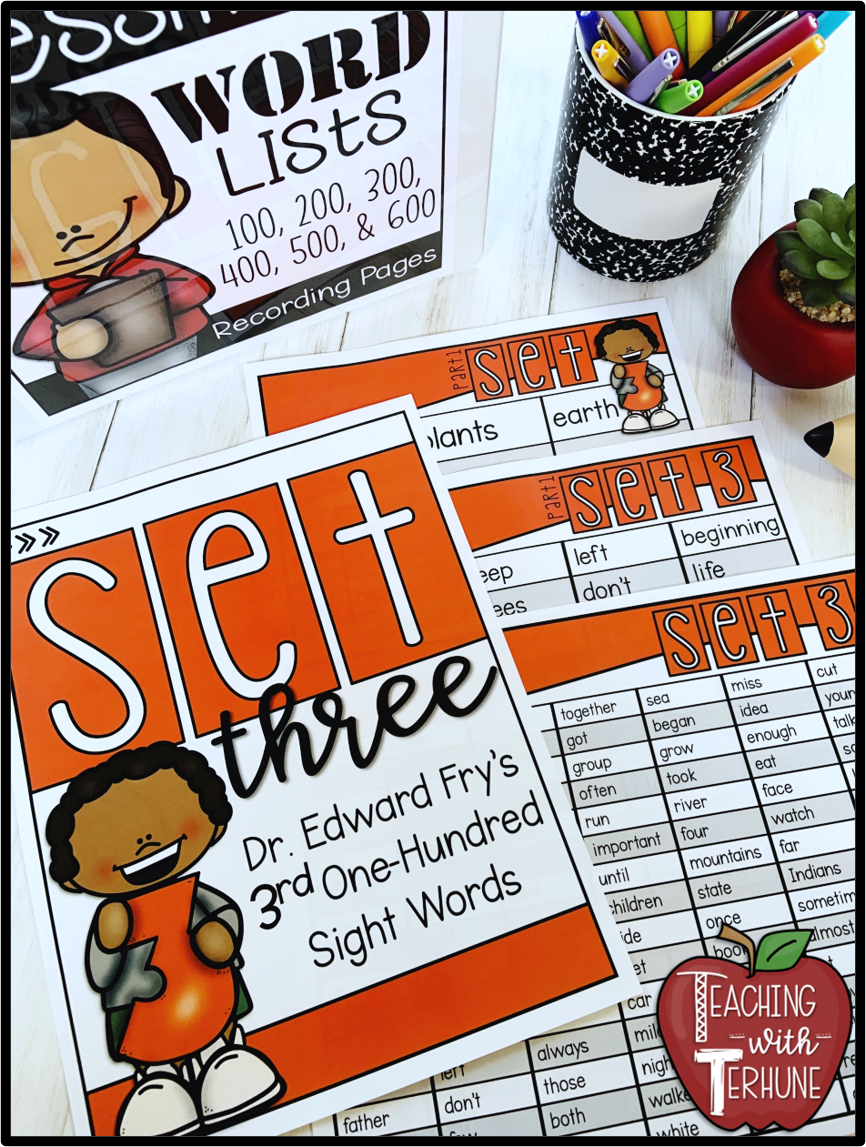Teaching With Terhune: Sight Word Assessments for RTI/Progress Monitoring
