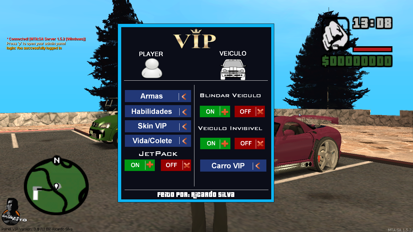 [MTA-SA] Painel VIP (v.3.1) Simples ~ Dub Mods MTA™