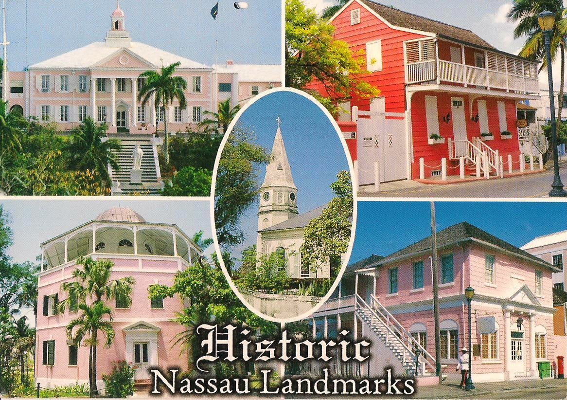 More POSTCARDS & STAMPS: BAHAMAS - Historic Nassau Landmarks