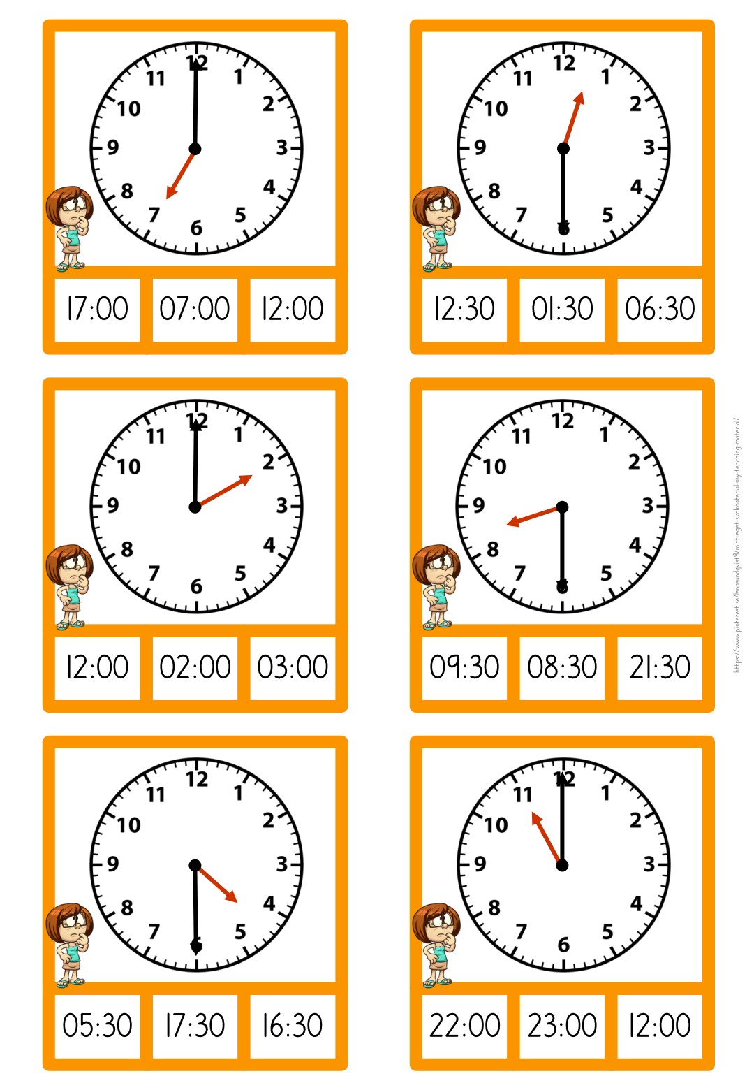 Relógio Para Aprender As Horas - FDPLEARN