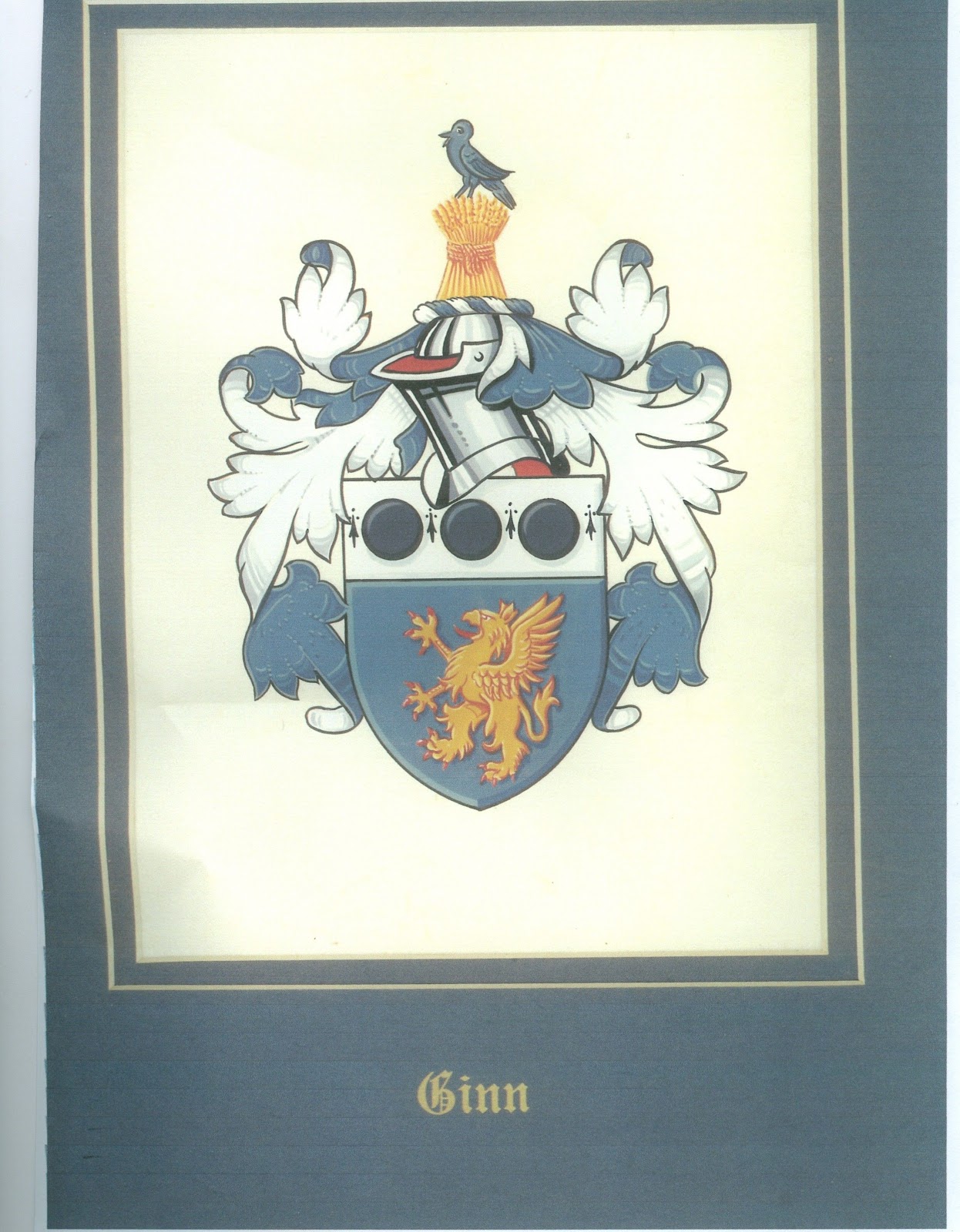 Ginn family of Hertfordshire: Ginn Coat of Arms