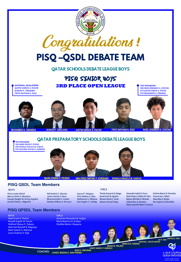 Point to Blue Phoenixes: PISQ ranks third for the QDSL Boys Division