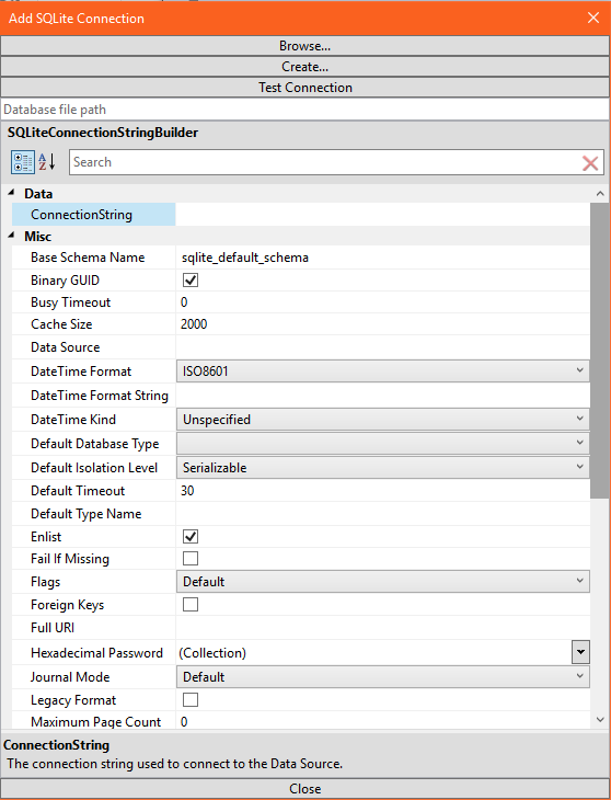 HodentekMSSS: SQLite using Visual Studio Community 2015 Update 3