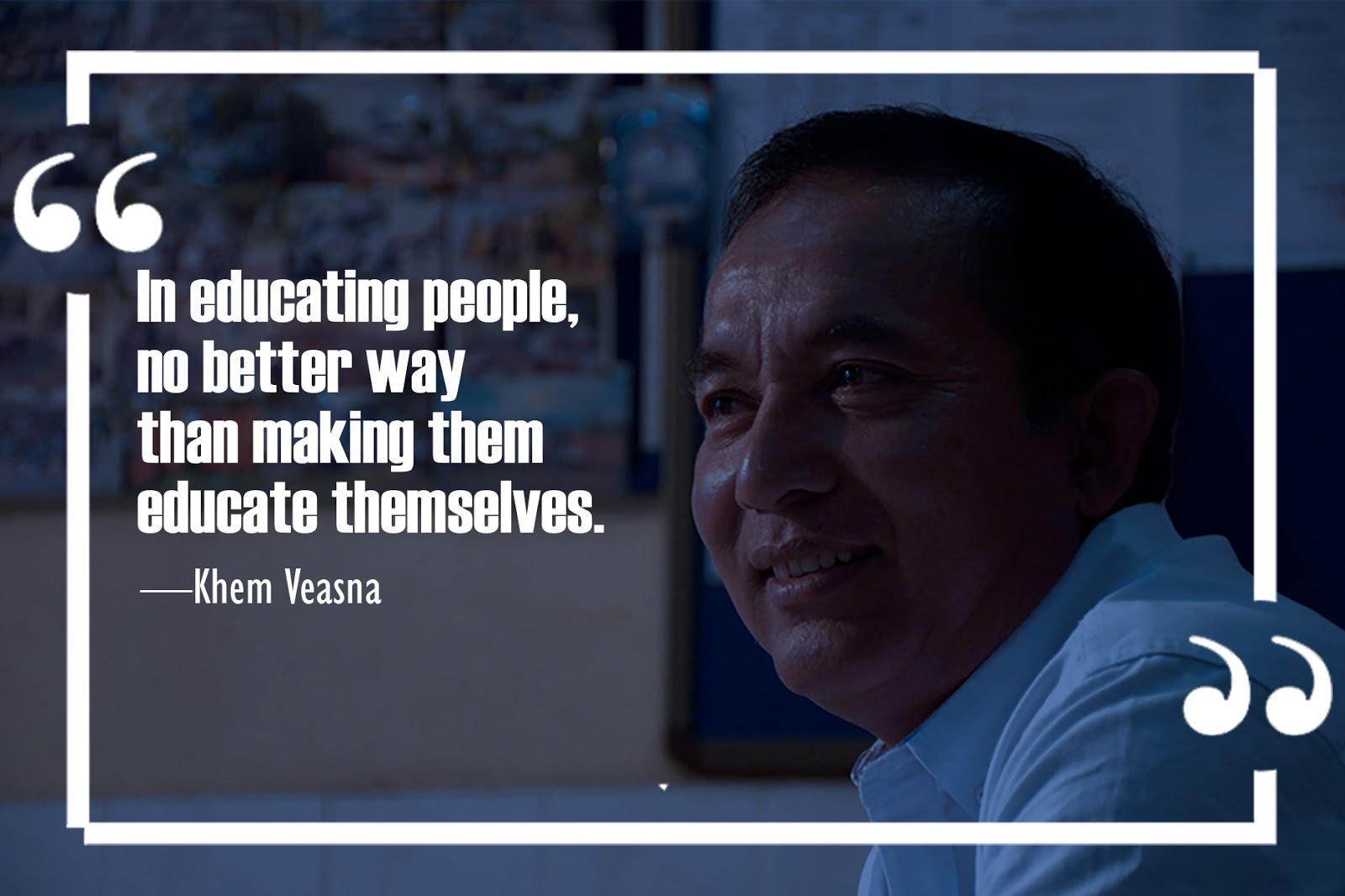“In educating people, no better way than making them educate themselves ...