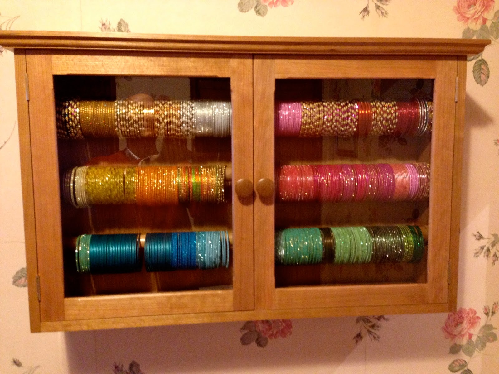stylish bangles stand full of glass bangles for girls - Sari Info
