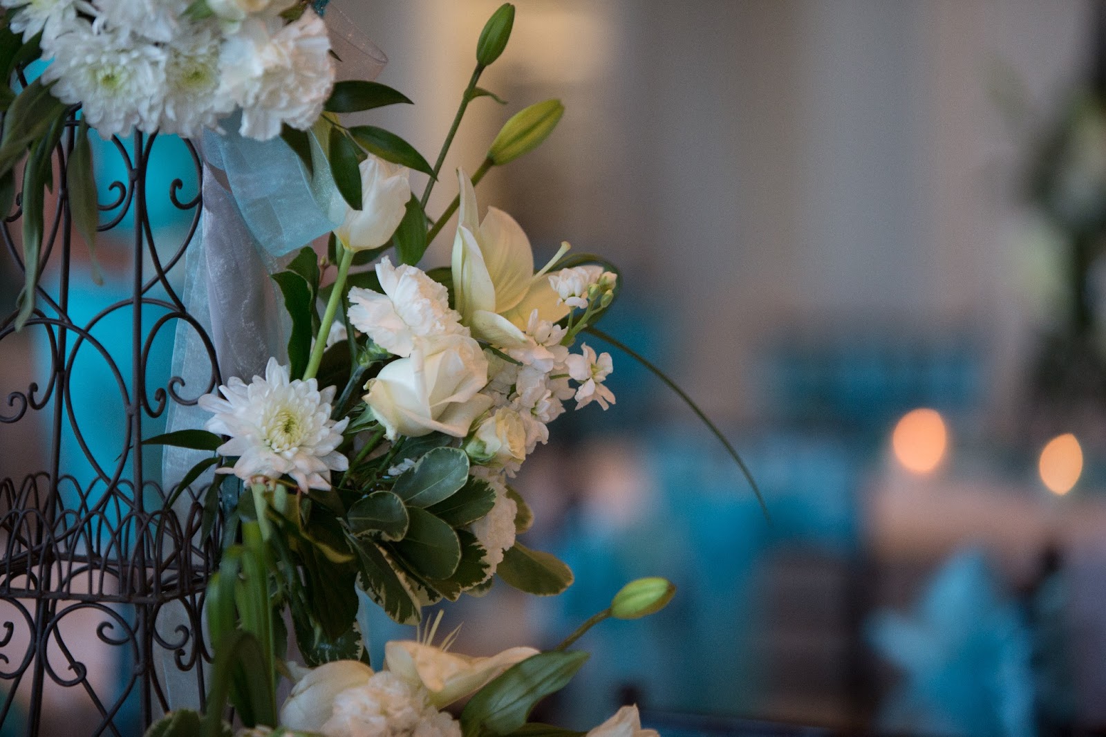 An Aqua French-Inspired Wedding Reception - Purple Chocolat Home