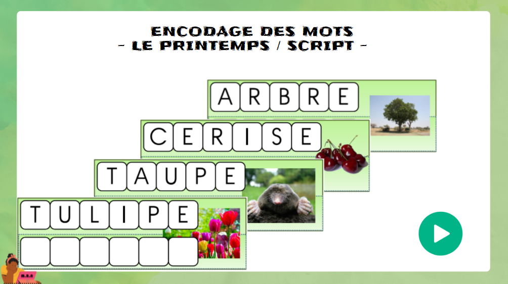 Encodage-des-mots-printemps-script