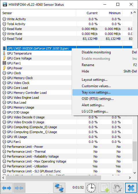 CPU ve GPU Sıcaklığını Görev Çubuğunda Gösterme