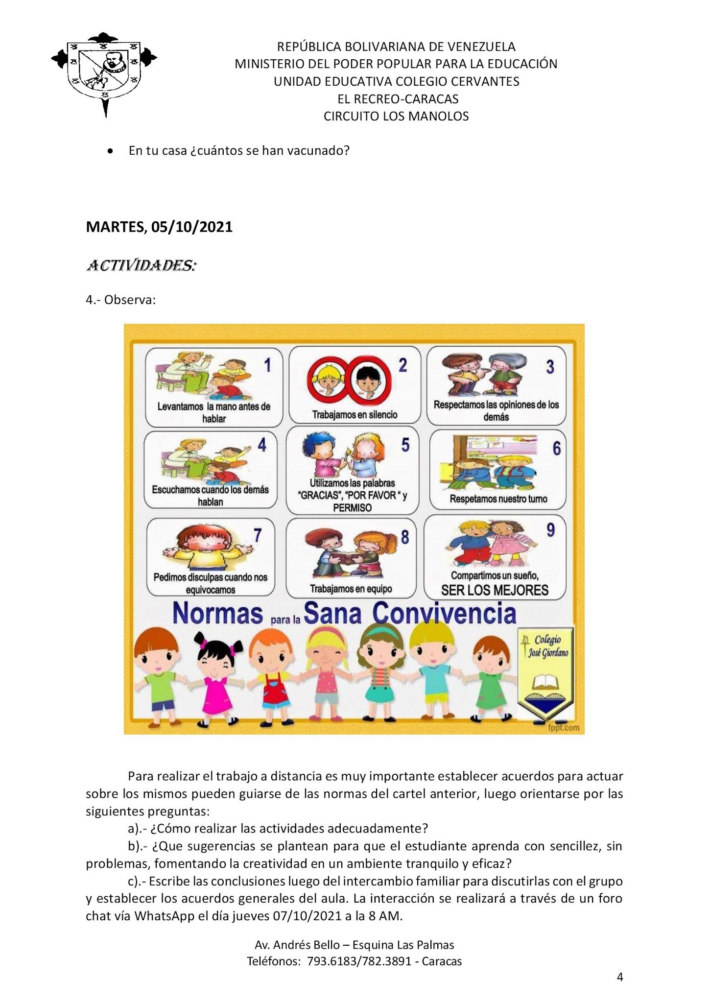 ACTIVIDAD SOCIO - AFECTIVA / 5to GRADO / DOCENTE ANA CEDEÑO / SEMANA ...