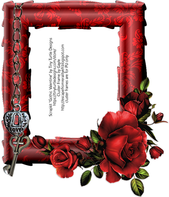 Escape From Reality Blog: FTU 'Goth Valentine' Cluster Frames TTD