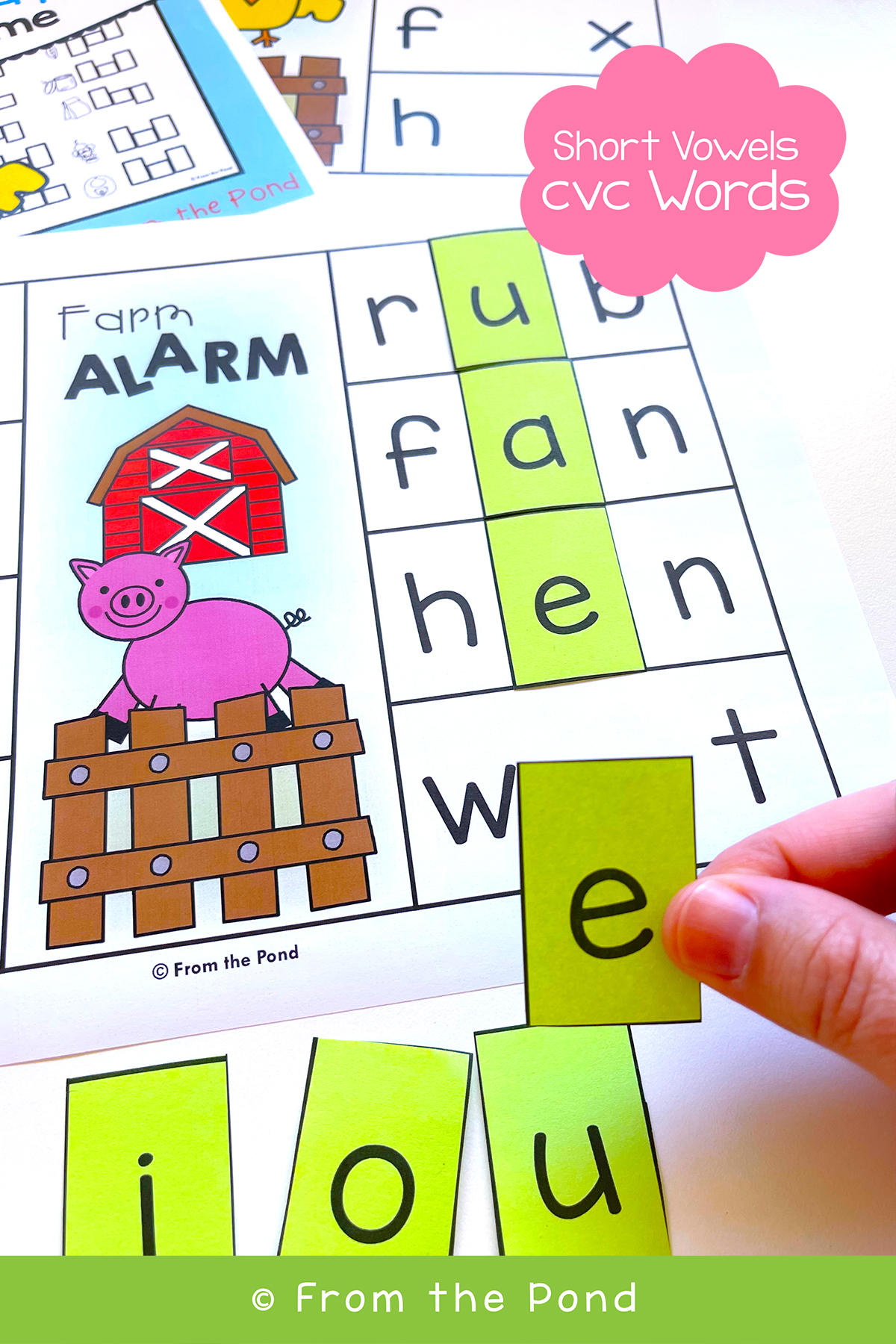 Short Vowels in cvc Words | From the Pond