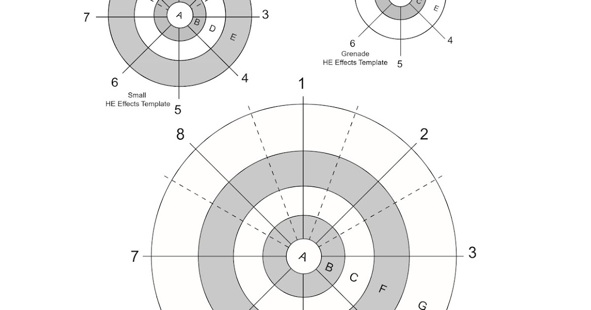 oldSarges Wargame and Model blog: Easy Eight 15mm Blast Templates