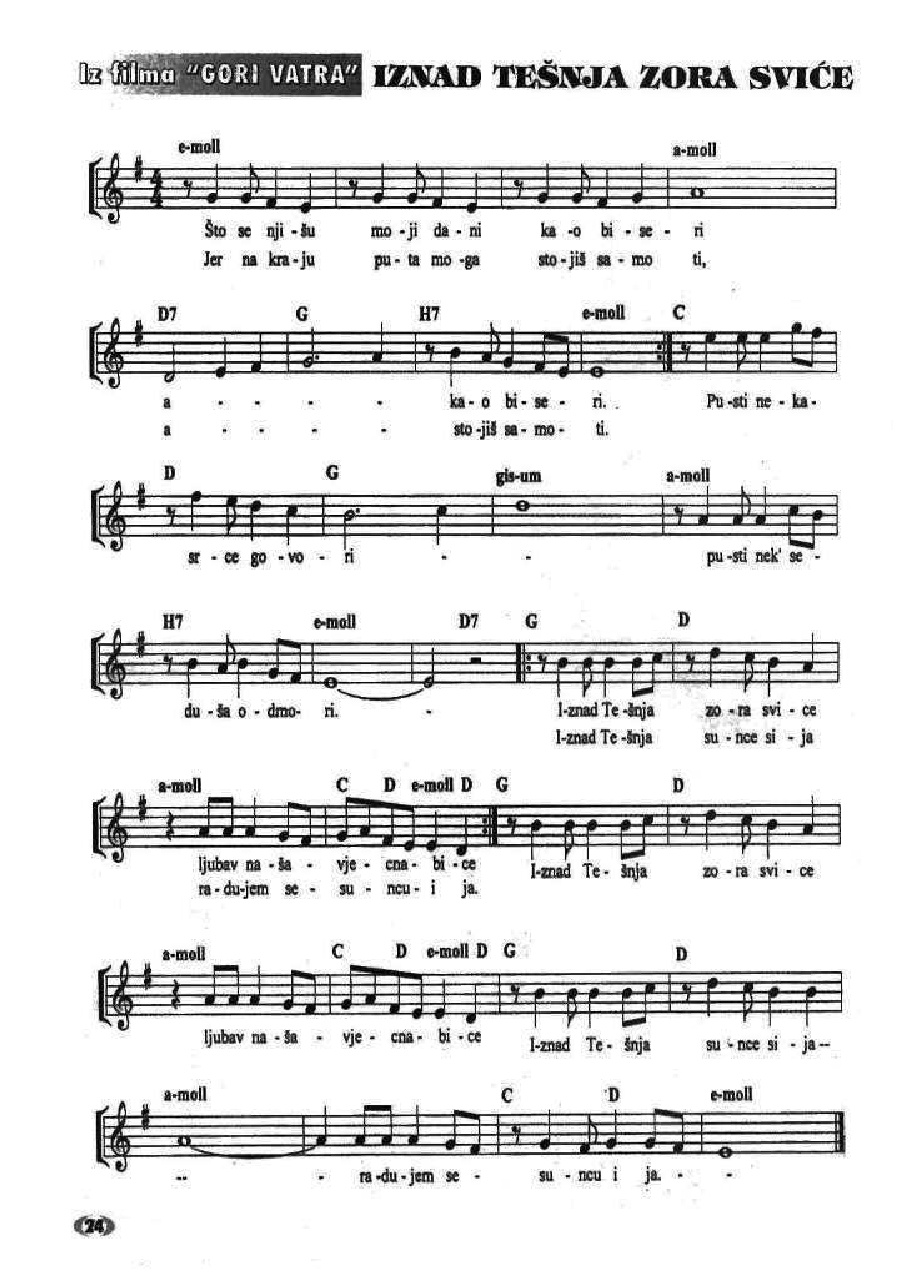 Korisno je znati : Halid Bešlić Akordi i note