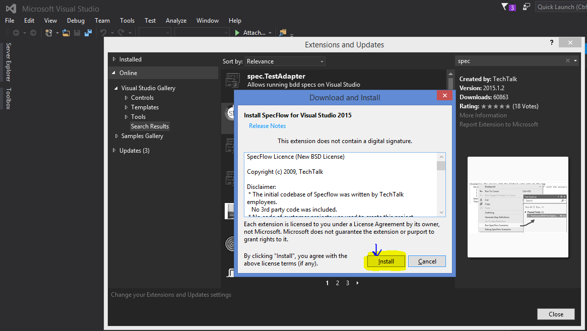 C# - Configuring SpecFlow in Visual Studio | Automation Home