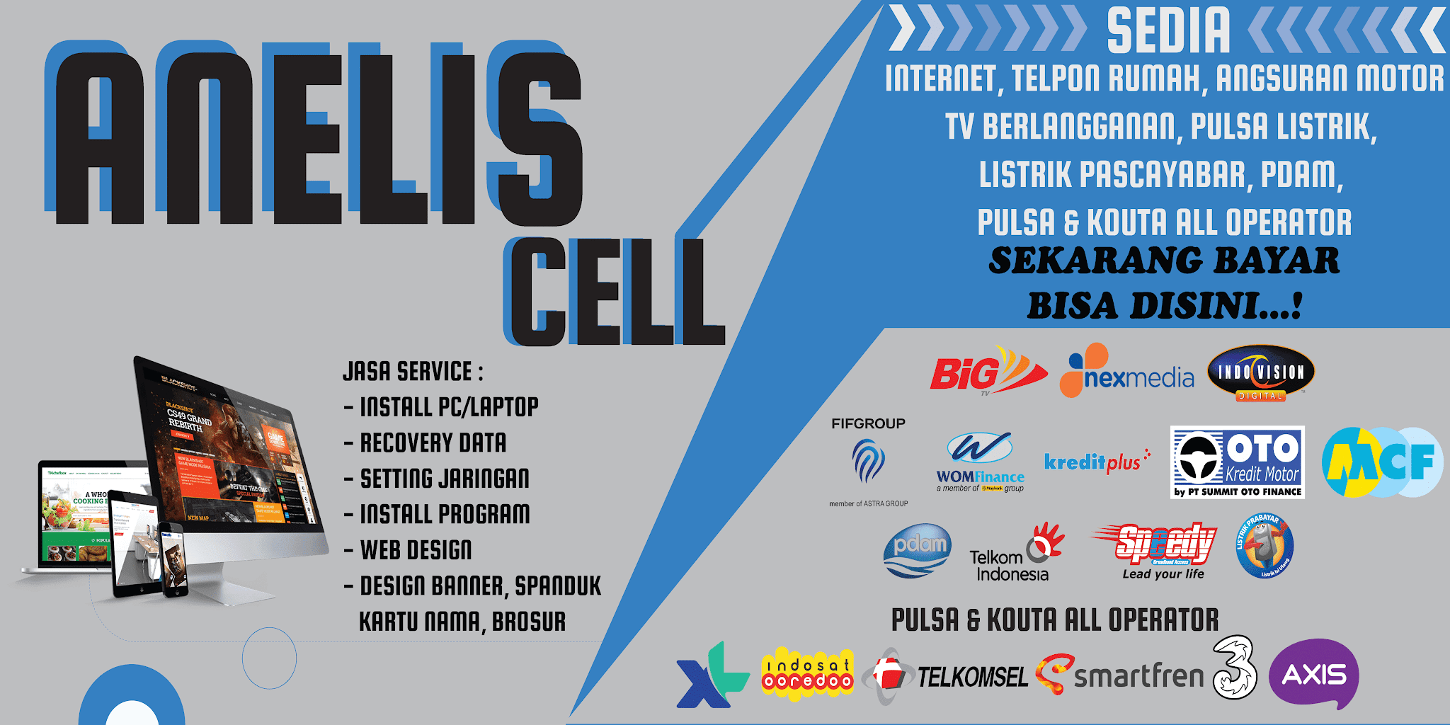 Contoh Banner atau Spanduk Konter Pulsa