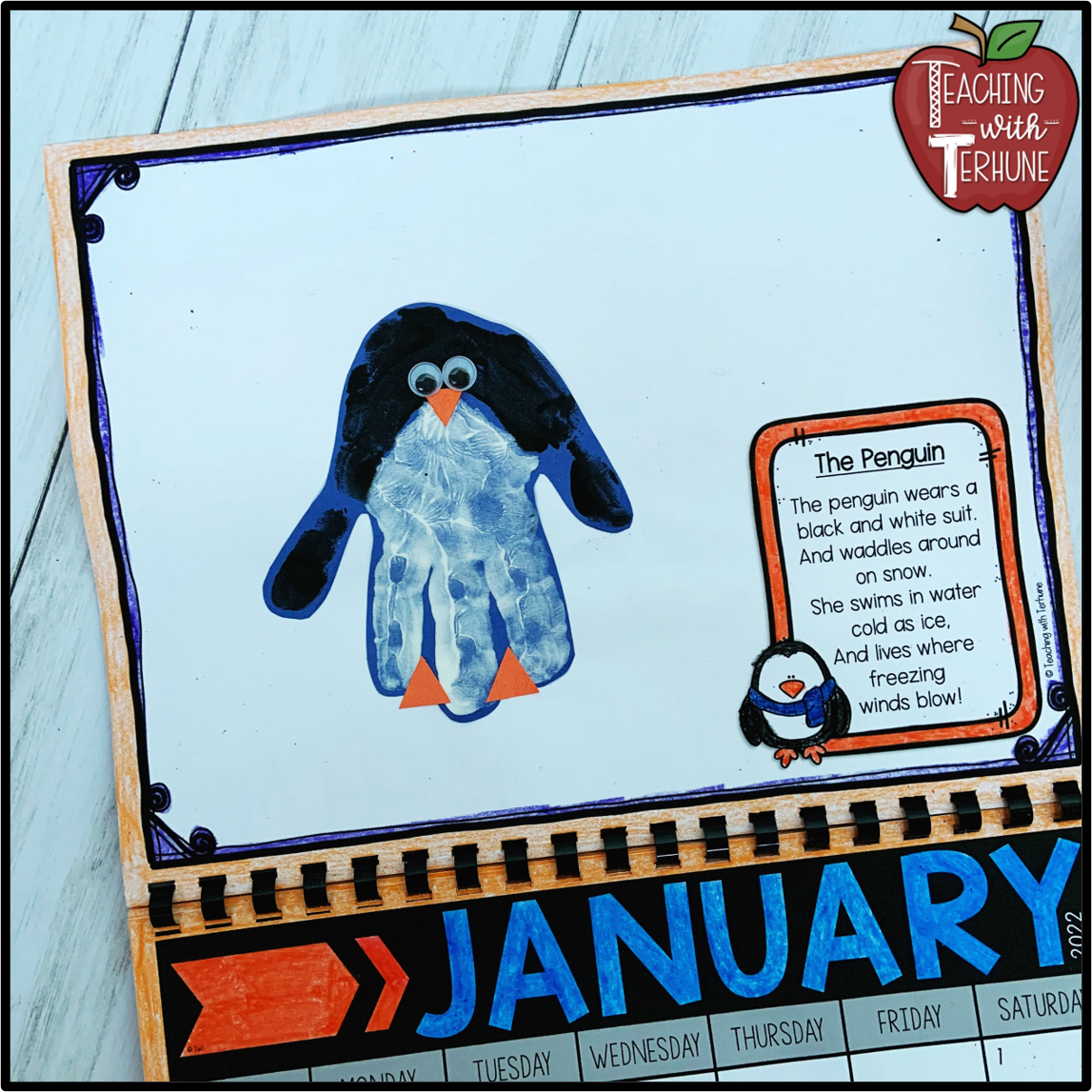 Teaching With Terhune: Handprint Calendar – Student Made Calendar for a ...