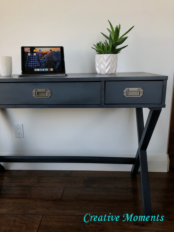 Modern Navy Desk - Luggage Stand