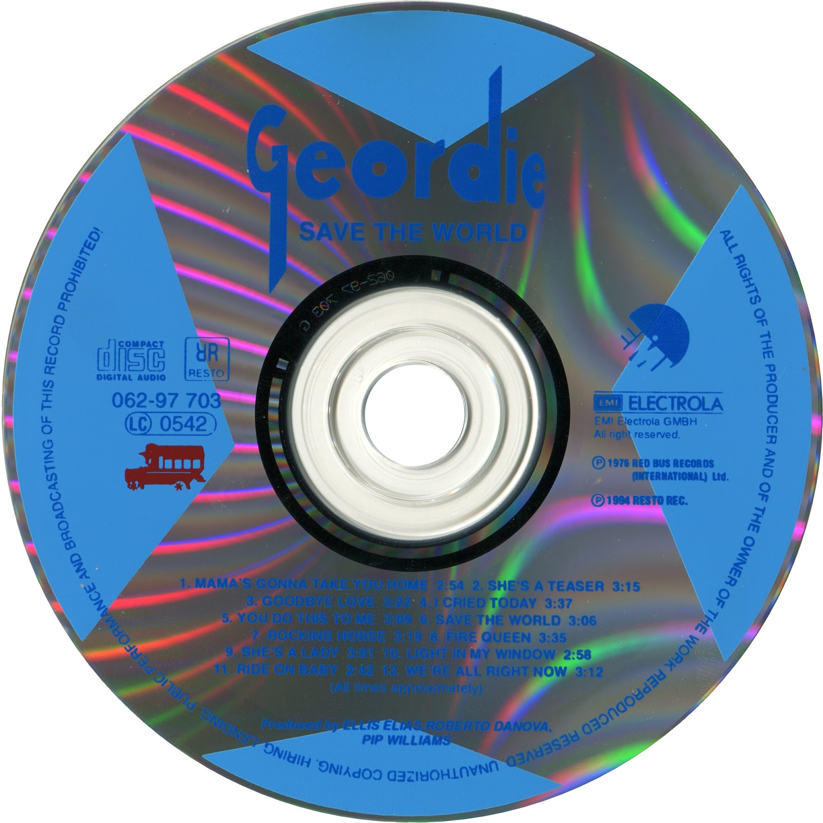 1976 Save The World - Geordie - Rockronología