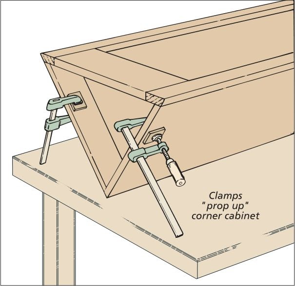 World Of Wood: Corner Cabinet Kickstand