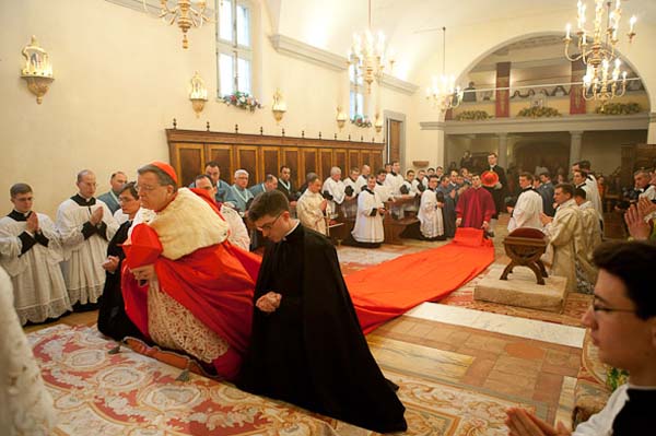 The Badger Catholic: Photos: Cardinal Burke ordains new ICKSP deacons