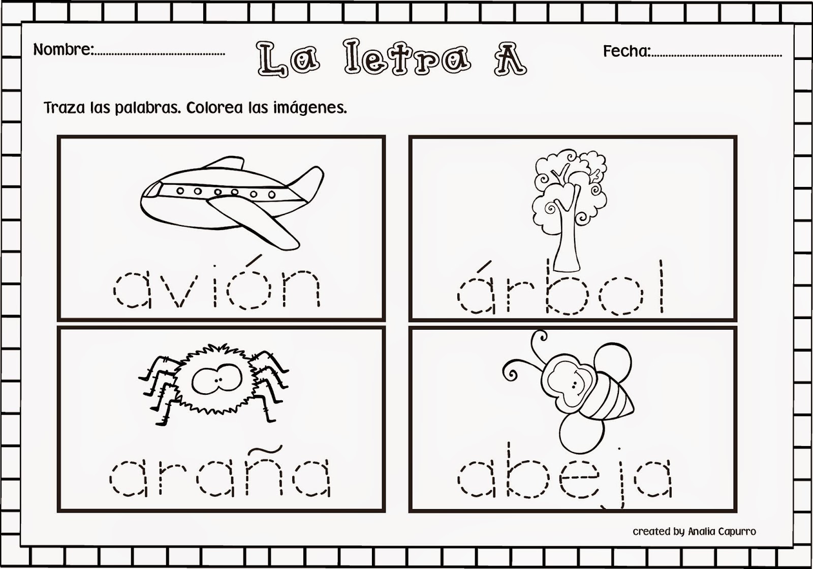 SGBlogosfera. María José Argüeso: TRABAJAMOS LA LETRA A